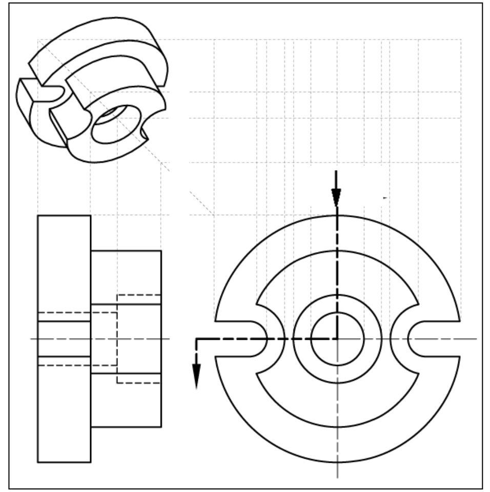 Solved Sketch the sectional view as indicated. The material | Chegg.com