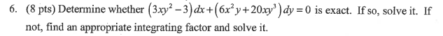 Solved 6. (8 pts) Determine whether | Chegg.com