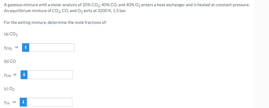 Solved A gaseous mixture with a molar analysis of 20% CO2, | Chegg.com