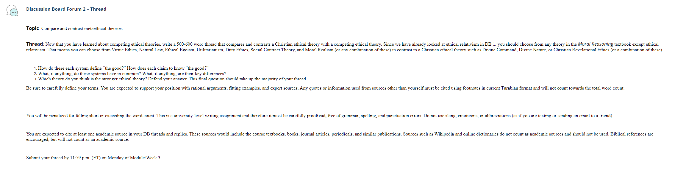 Solved Topic: Compare and contrast metaethical theories | Chegg.com