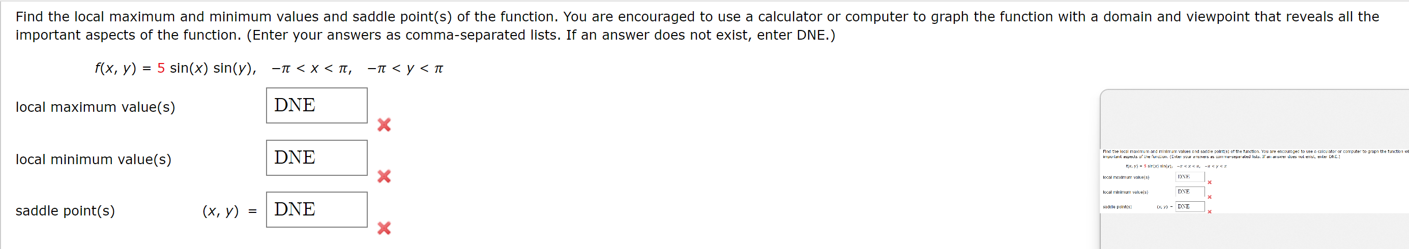 Solved important aspects of the function. (Enter your | Chegg.com