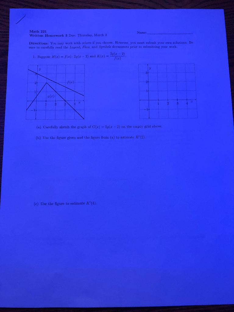 Solved Math 221 Written Homework 3 Due Thursday March 3