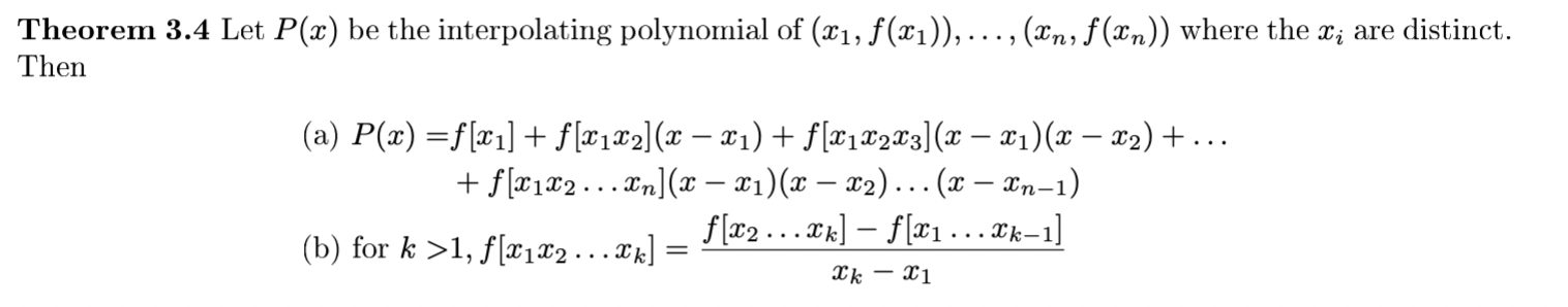 Solved eorem 3.4 Let P(x) be the interpolating polynomial of | Chegg.com