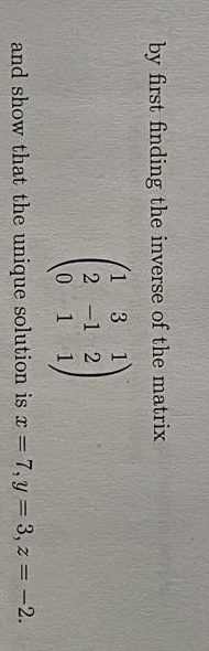 Solved Q3. Solve the following linear system | Chegg.com