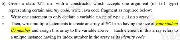 Solved O a) Write Java code fragment for handling 2D array, | Chegg.com