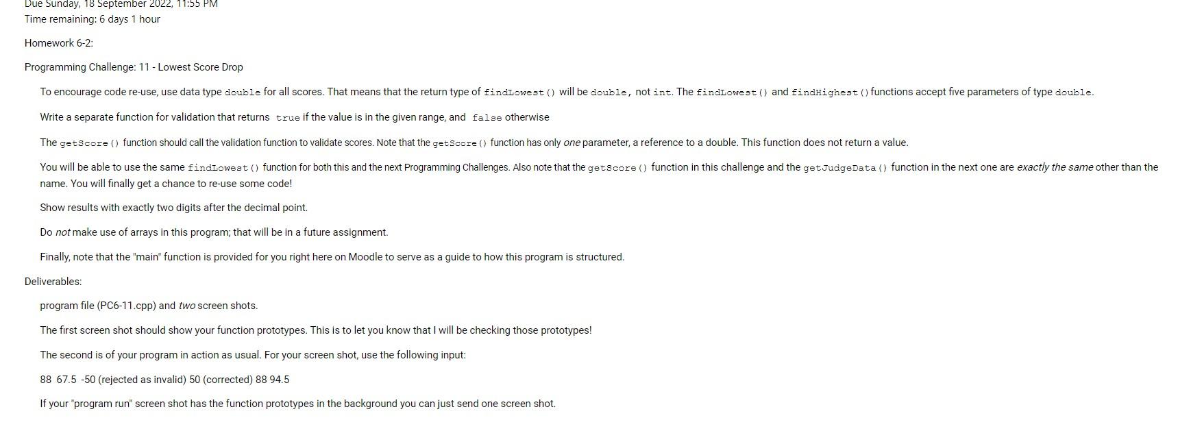 Solved Time remaining: 6 days 1 hour Homework 6-2: | Chegg.com