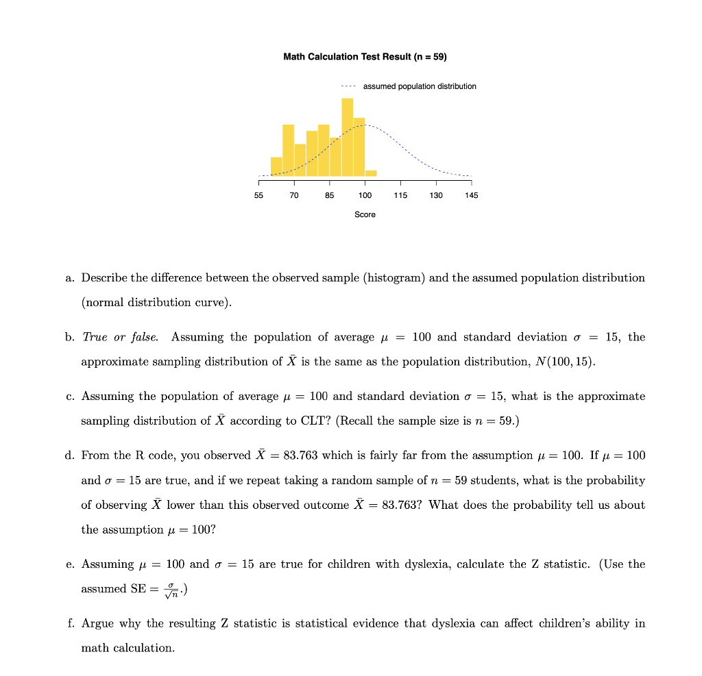 Solved 8.20 Exercise: Can Dyslexia Affect Math Calculation | Chegg.com