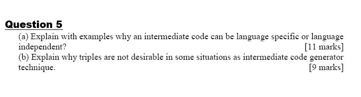 Solved Question 5 (a) Explain with examples why an | Chegg.com