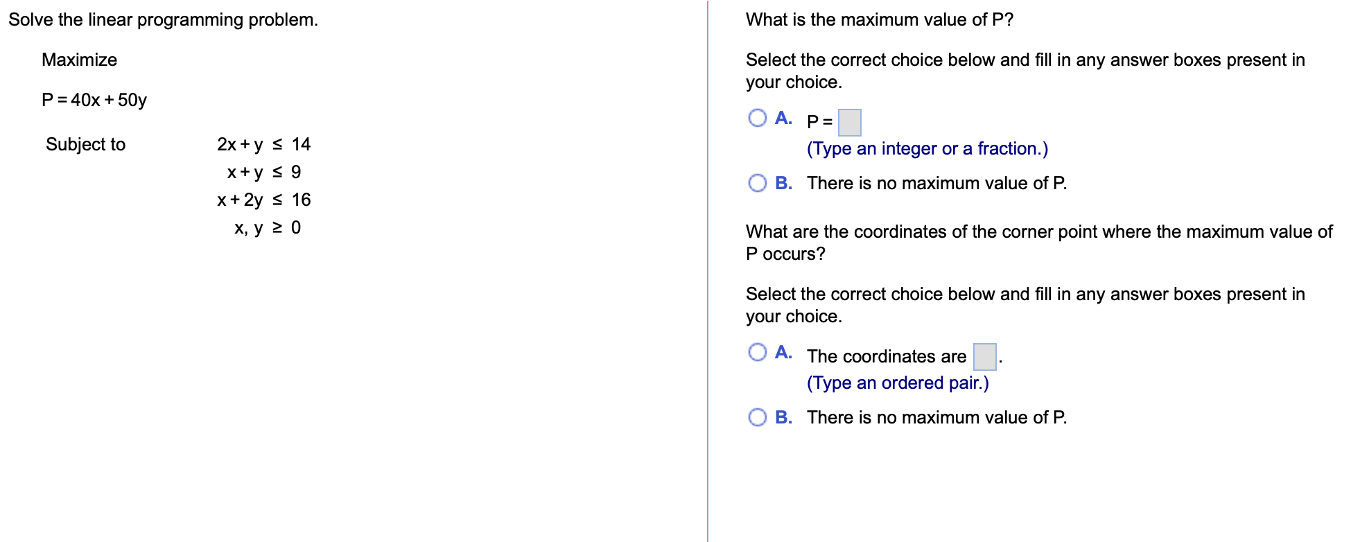 Solved Solve the linear programming problem. What is the | Chegg.com