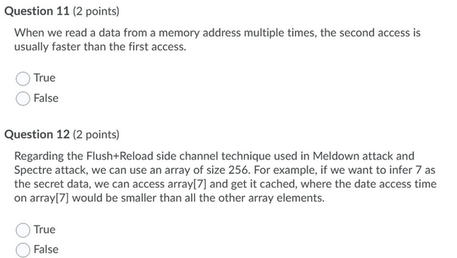 Solved Question 11 (2 points) When we read a data from a | Chegg.com