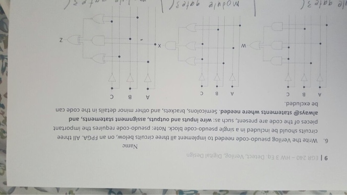 Solved Write the Verilog pseudo-code needed to implement all | Chegg.com Solved Write the Verilog pseudo-code needed to implement all | Chegg.com