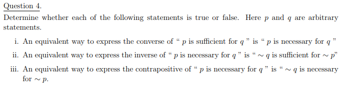 Solved Question4 Determine whether each of the following | Chegg.com