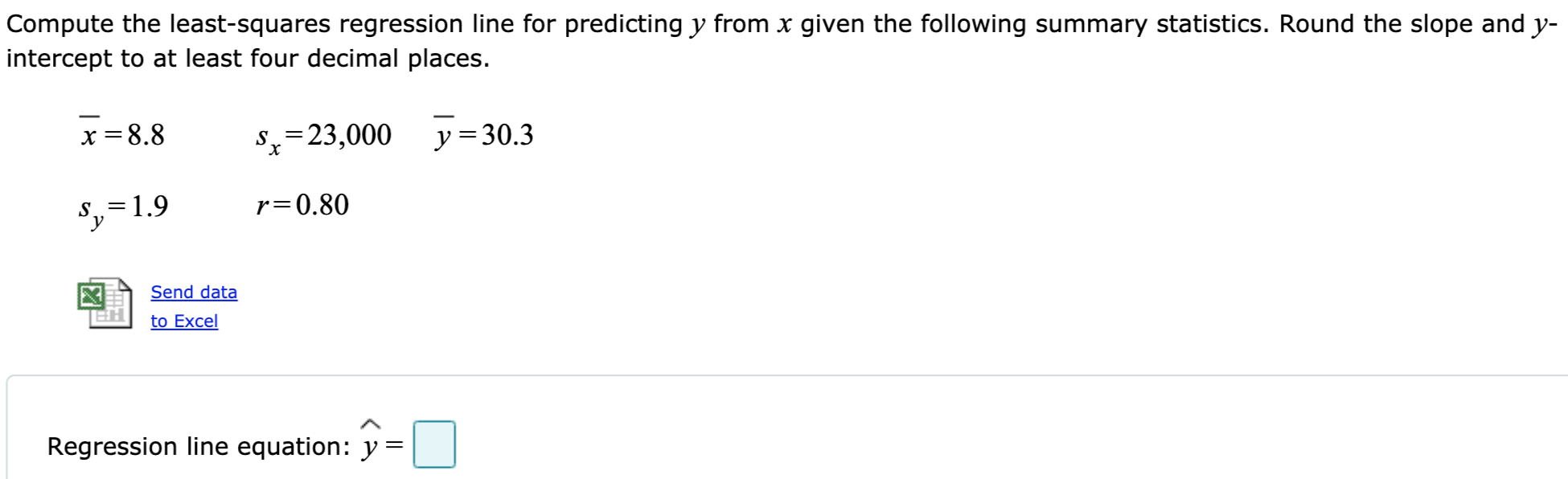 Solved Compute The Least Squares Regression Line For