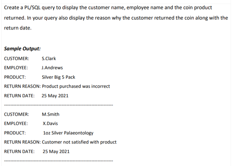 Solved EMPLOYEE TABLE SURNAME CONTACT DEPARTMENT ADDRESS | Chegg.com