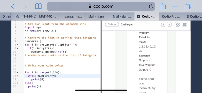 Solved a codio.com Onlin Ma IT-140-J MAT-140 learn.snhu | Chegg.com