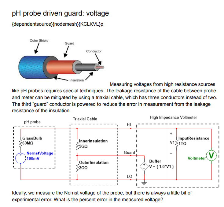 pH probe driven guard: voltage | Chegg.com