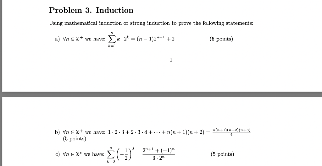 Solved Using mathematical induction or strong induction to | Chegg.com