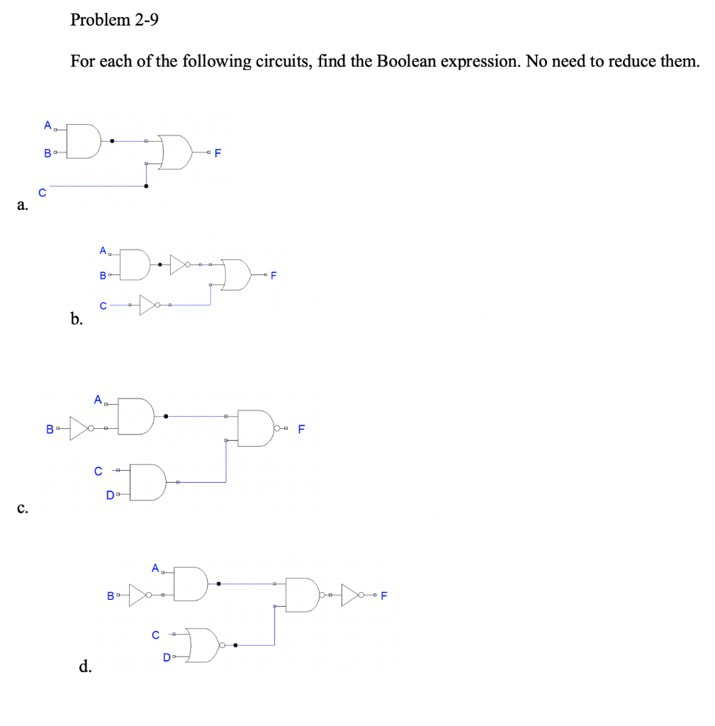 Solved Problem 2-9 For each of the following circuits, find | Chegg.com