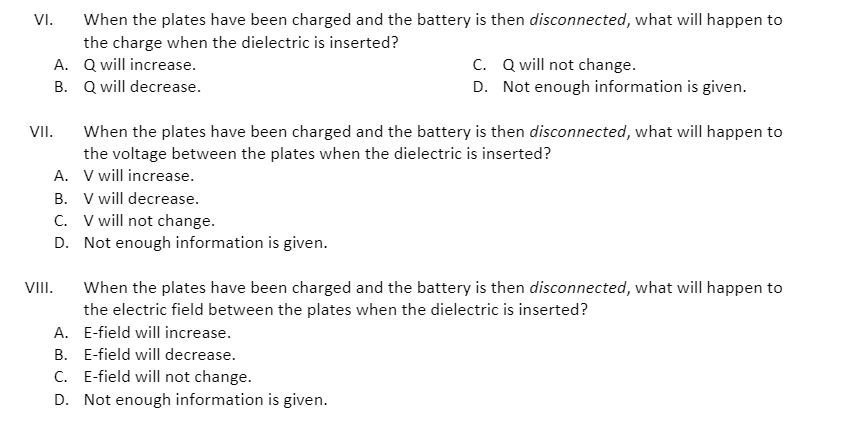 Solved Using the Capacitor Lab PHET simulation to answer the | Chegg.com