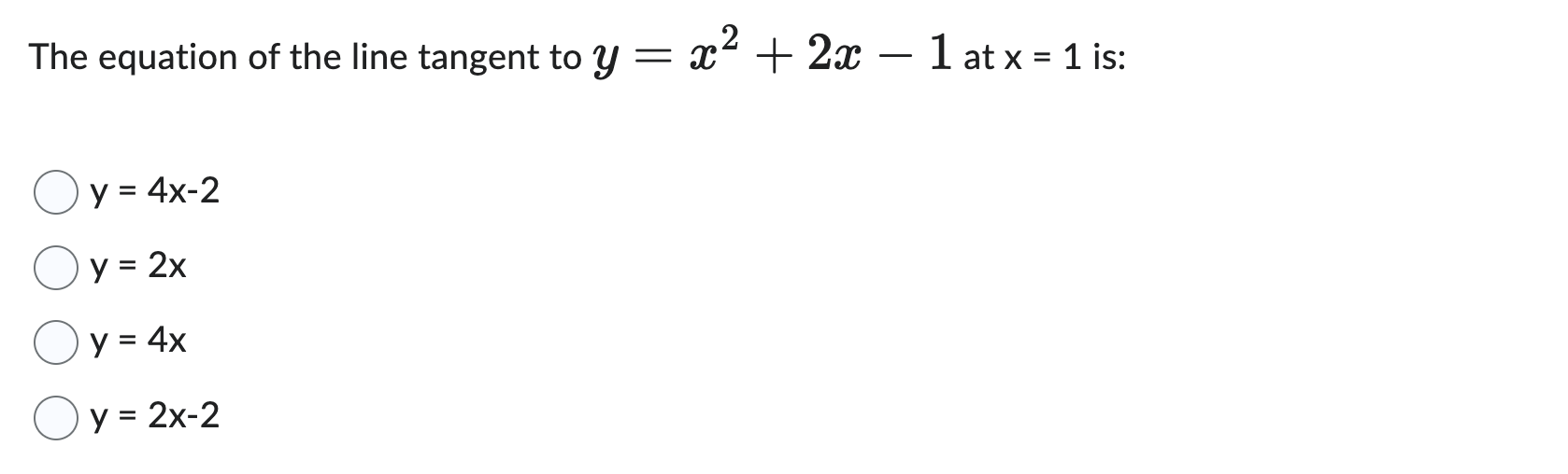Solved The derivative of −ln(2x−3) is: | Chegg.com