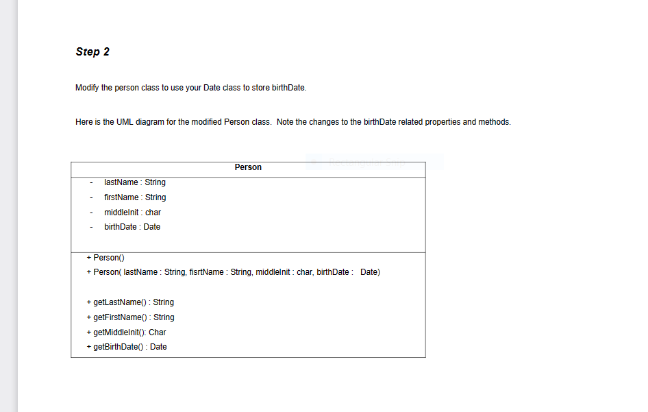 Solved n this lab you will modify the Person class so | Chegg.com