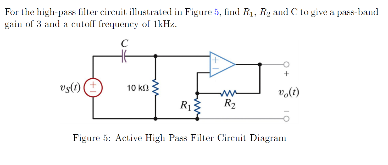 Solved For the high-pass filter circuit illustrated in | Chegg.com