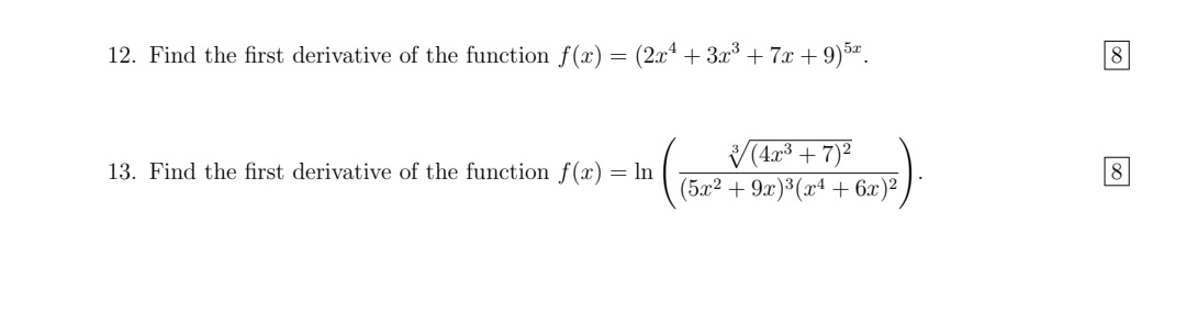 Solved Find the first derivative of ﻿the function | Chegg.com