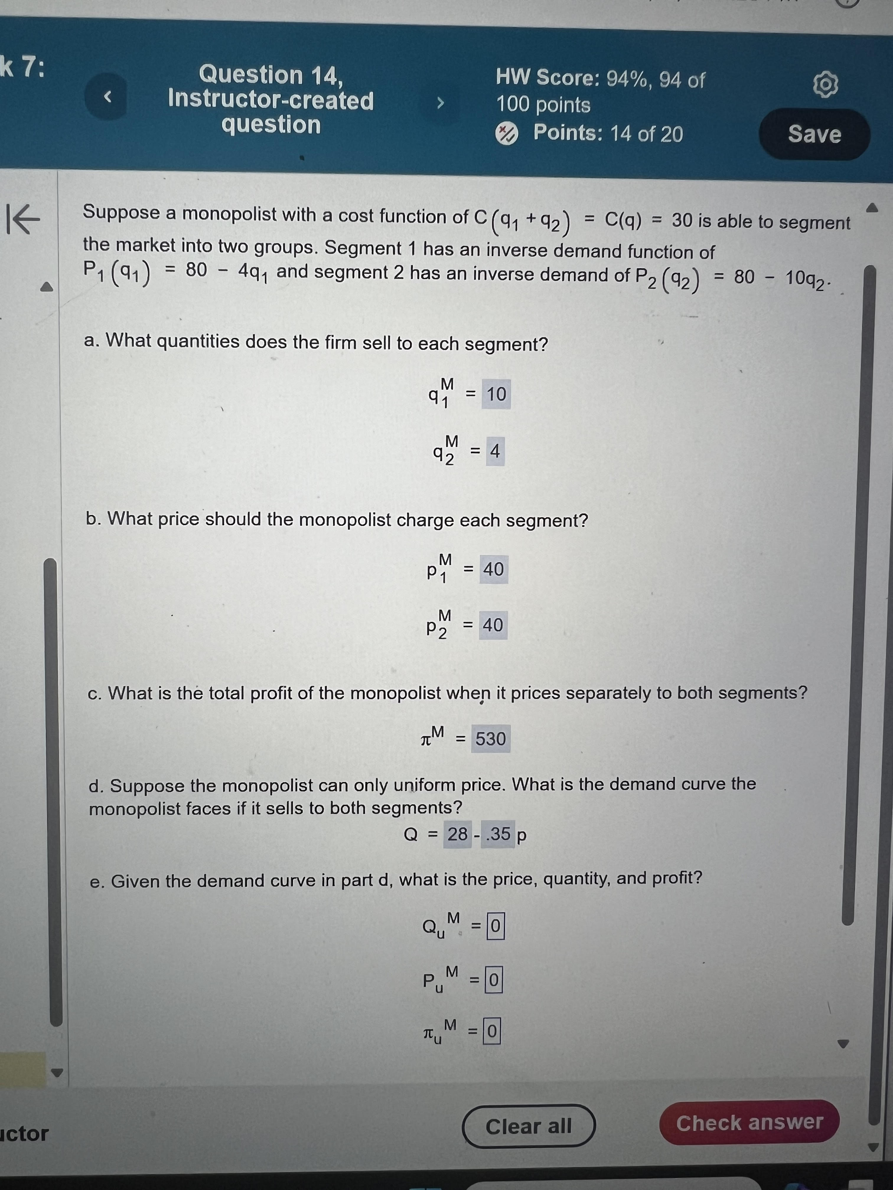 Solved Suppose a monopolist with a cost function of | Chegg.com