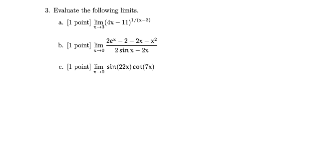 Solved Solve the following problems, showing any necessary | Chegg.com