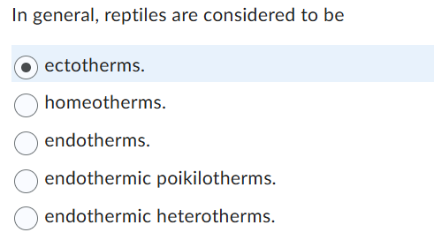 Solved In general, reptiles are considered to | Chegg.com