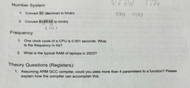 Solved Number SystemConvert 9C (decimal) ﻿to binaryConvert | Chegg.com