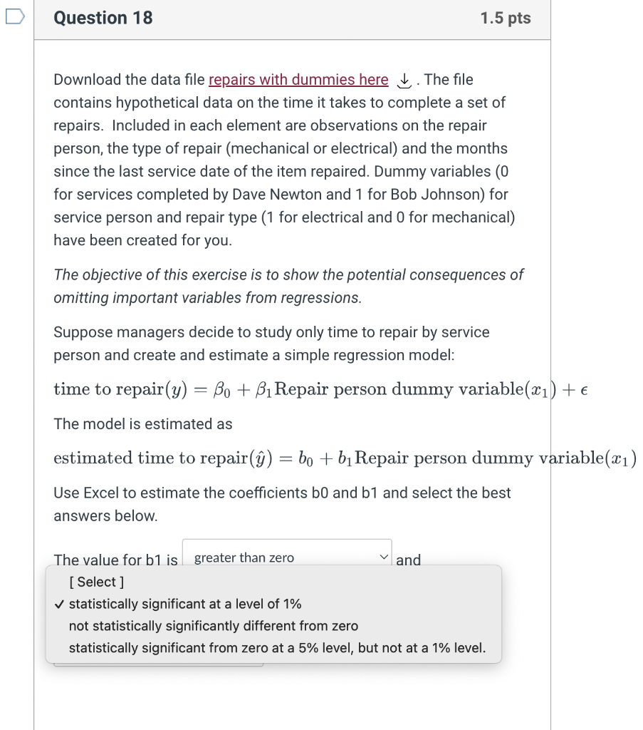 Solved Repair Time (hours) Person dummy Repair | Chegg.com
