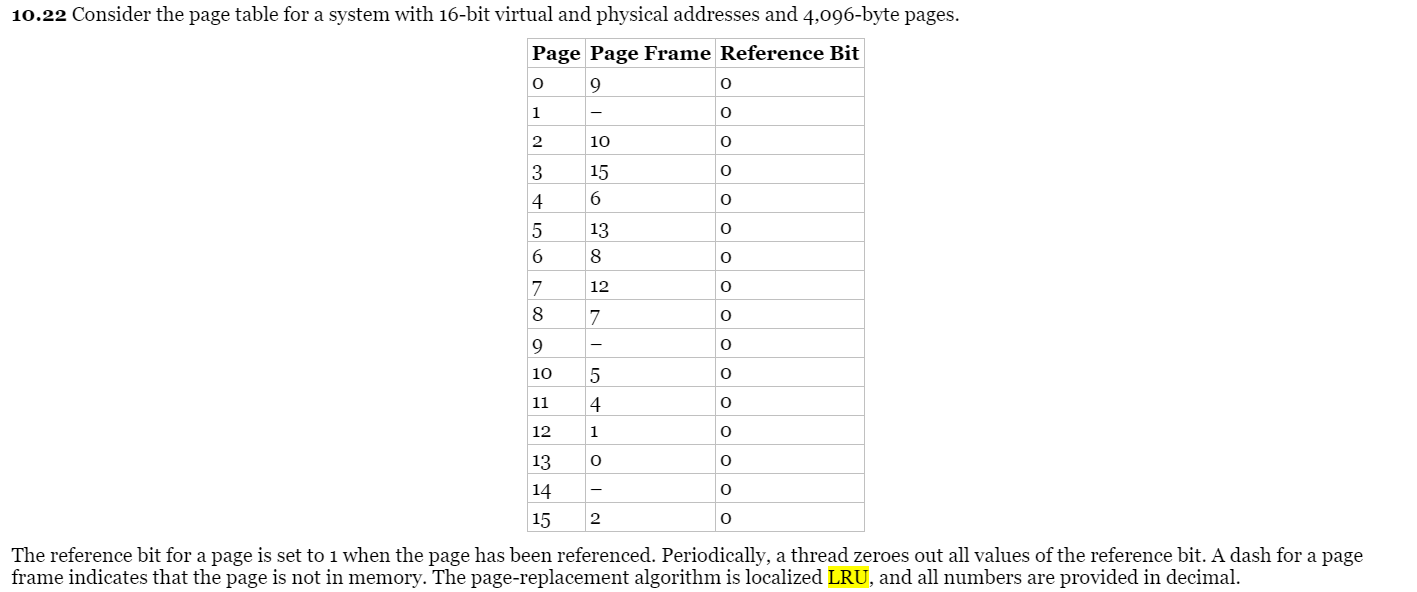 Solved From what set of page frames will the | Chegg.com