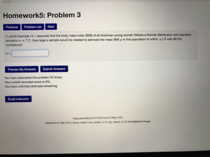 Solved Homework5: Problem 3 Previous Problem List Next (1 | Chegg.com