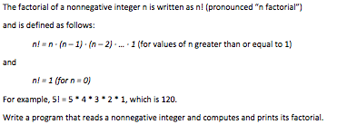 Solved The factorial of a nonnegative integer nis written as | Chegg.com