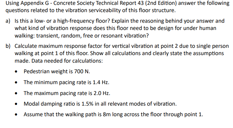 Solved Figure Q3(a) shows a finite element model of a floor | Chegg.com