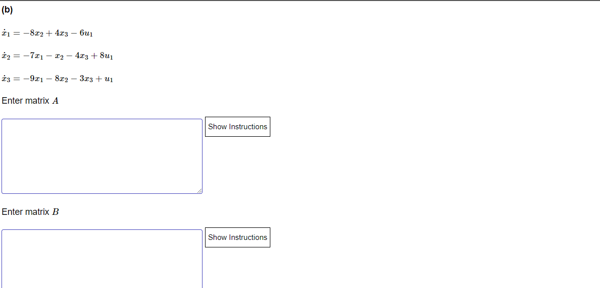Solved For each of the following input-state systems, with | Chegg.com