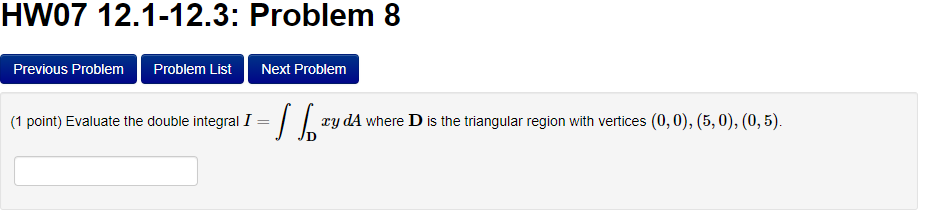 Solved HW07 12.1-12.3: Problem 8 Previous Problem Problem | Chegg.com