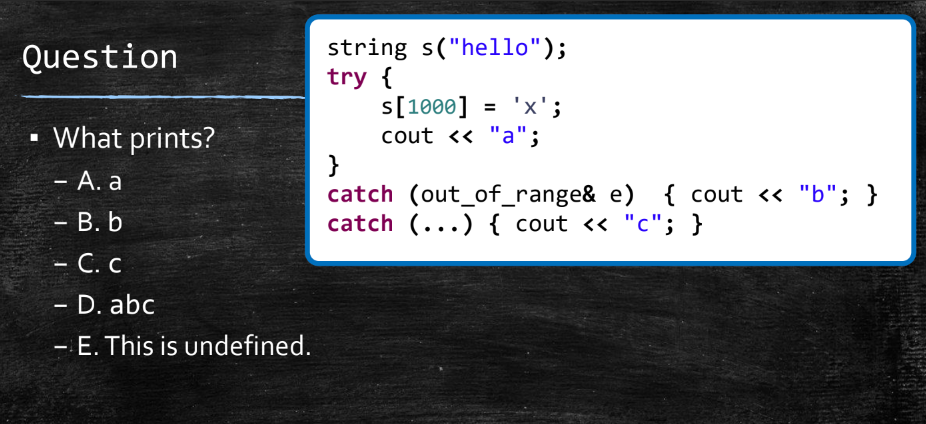 Solved - D. abc - E. Cannot tell from this codestring s( | Chegg.com