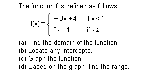 Solved The function fis defined as follows. - 3x +4 if x