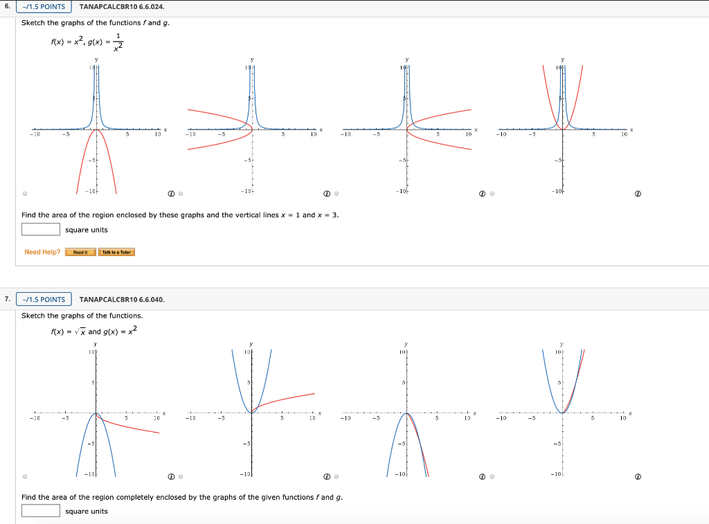 Solved 6. -/1.5 POINTS TANAPCALCBR10 6.6.024. Sketch the | Chegg.com
