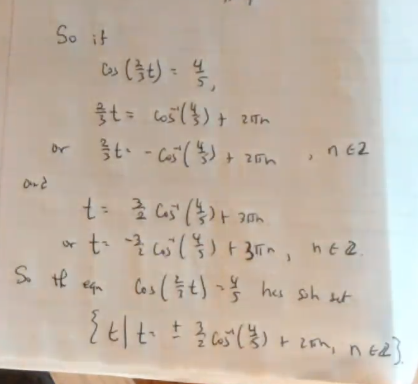 Solved Solve it eqn Cos(32t)=54. Note il funct | Chegg.com
