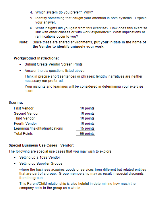 Solved ENTERPRISE BUSINESS SYSTEMS (AEBS) X420.18 Create | Chegg.com
