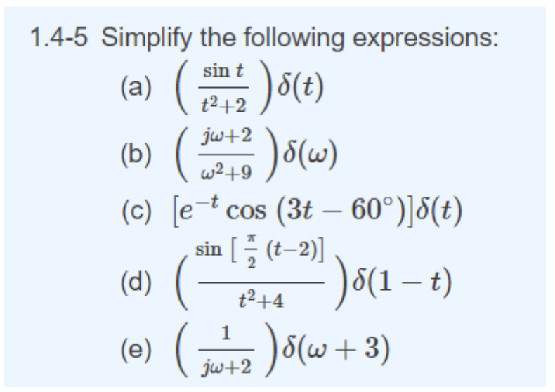 Solved 1.4-5 ﻿Simplify the following | Chegg.com