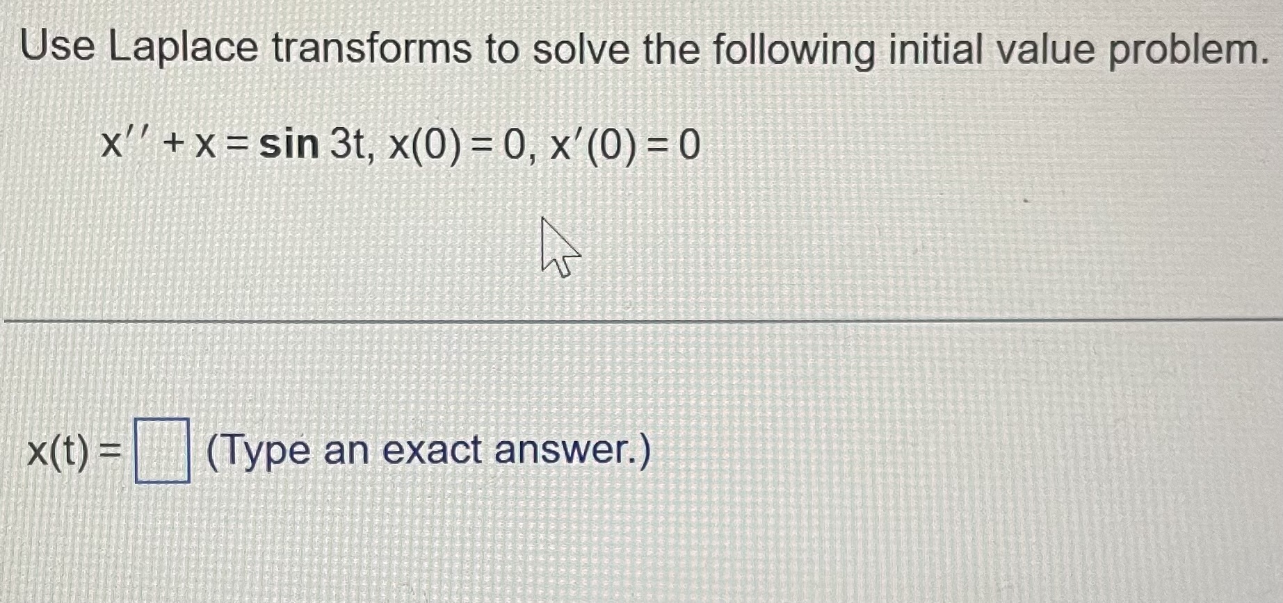 Solved Use Laplace transforms to solve the following initial | Chegg.com