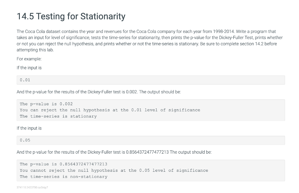 Hi Everyone, I'm stuck at this python exercise. | Chegg.com