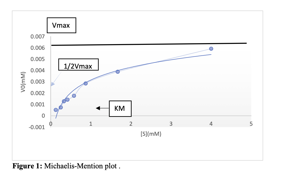 Solved Kinetic Enzyme Table 1: The reaction velocity with | Chegg.com