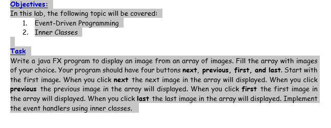 Solved Objectives: In this lab, the following topic will be | Chegg.com