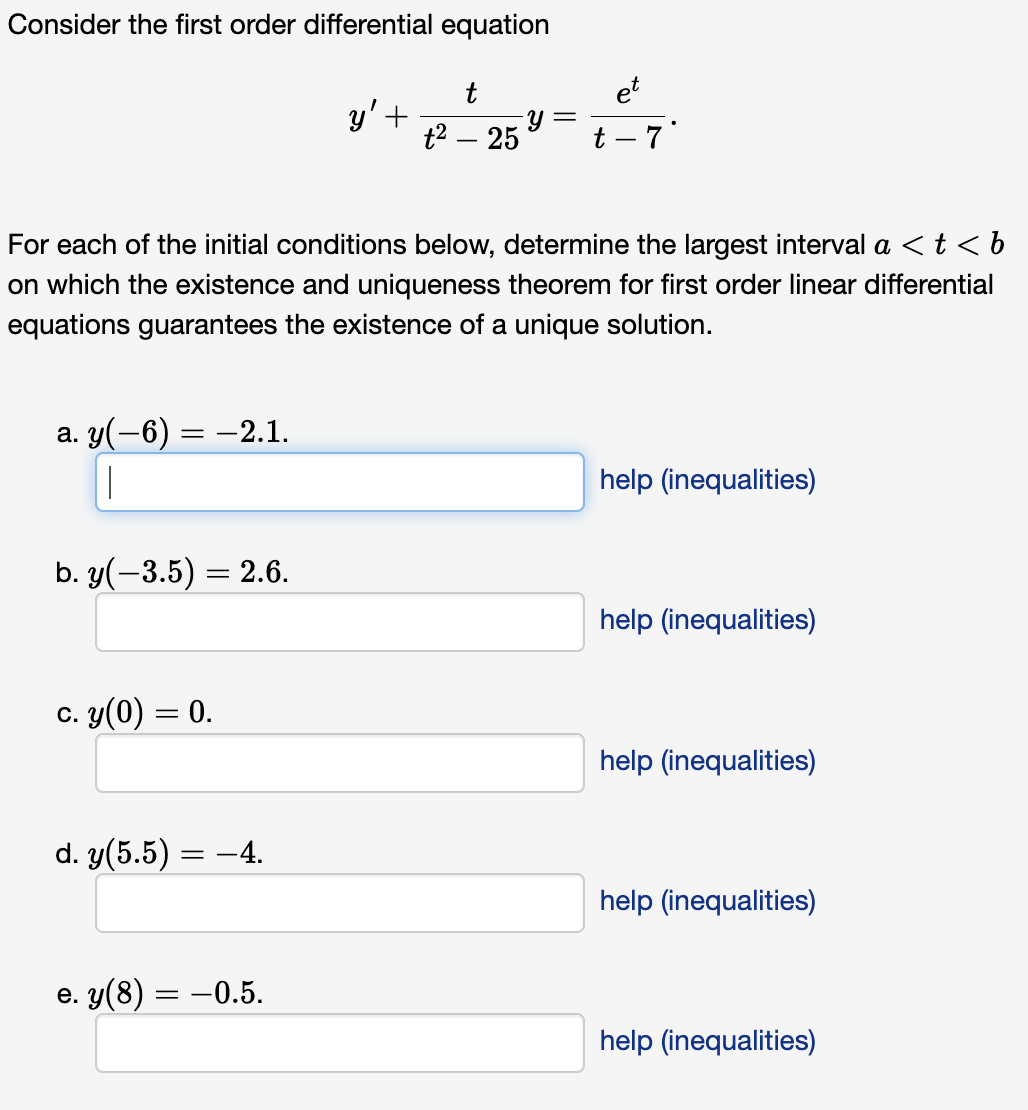 Solved Consider the first order differential equation \\[ | Chegg.com