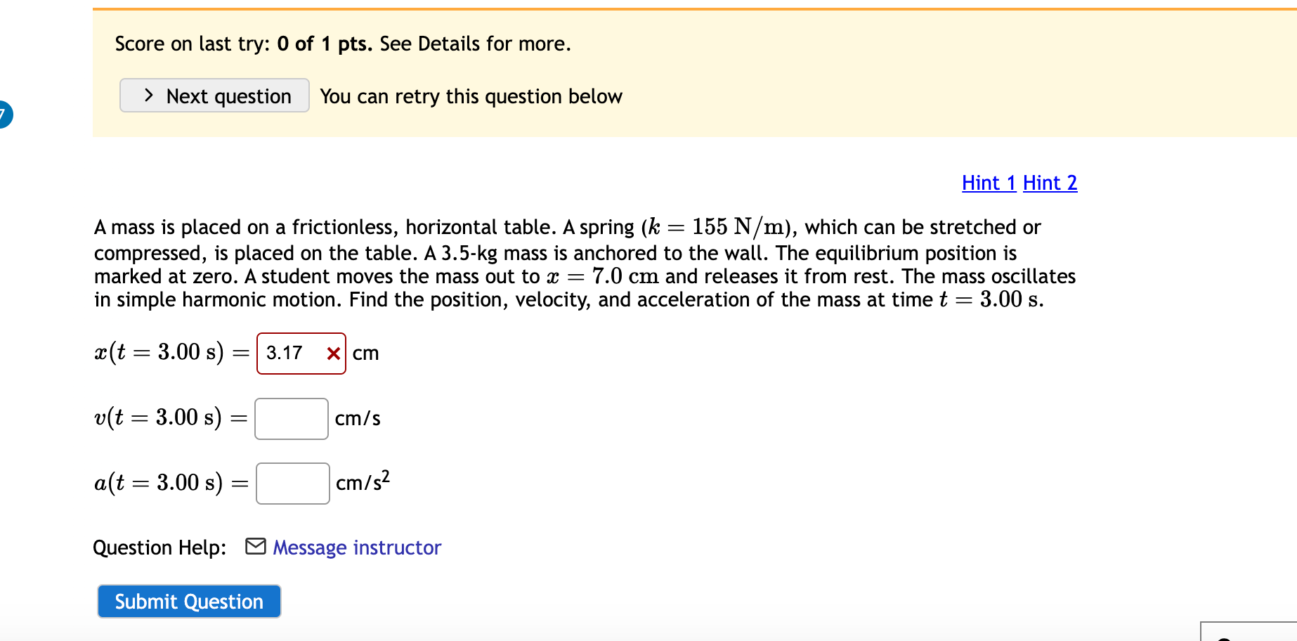Solved I cant find my error I've checked my units would | Chegg.com